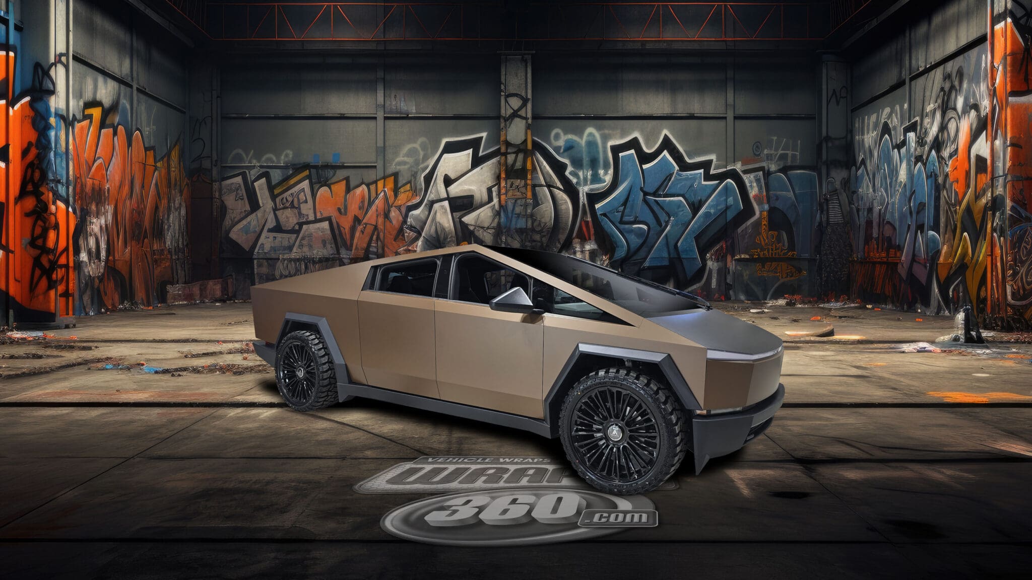 Tesla Cybertruck Gets Stunning Two-Tone Color Change Wrap - wrapit360.com